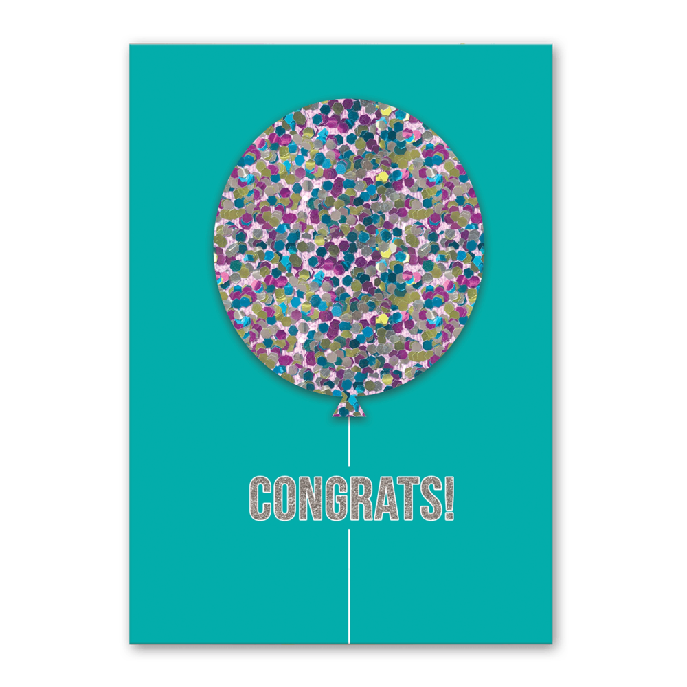 Congratulations Balloon Greeting Card - Lady Jayne