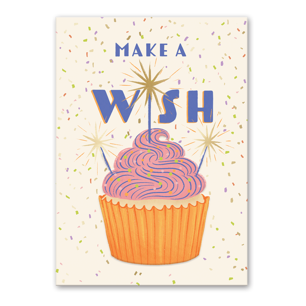 Birthday Cupcake Wish Greeting Card - Lady Jayne