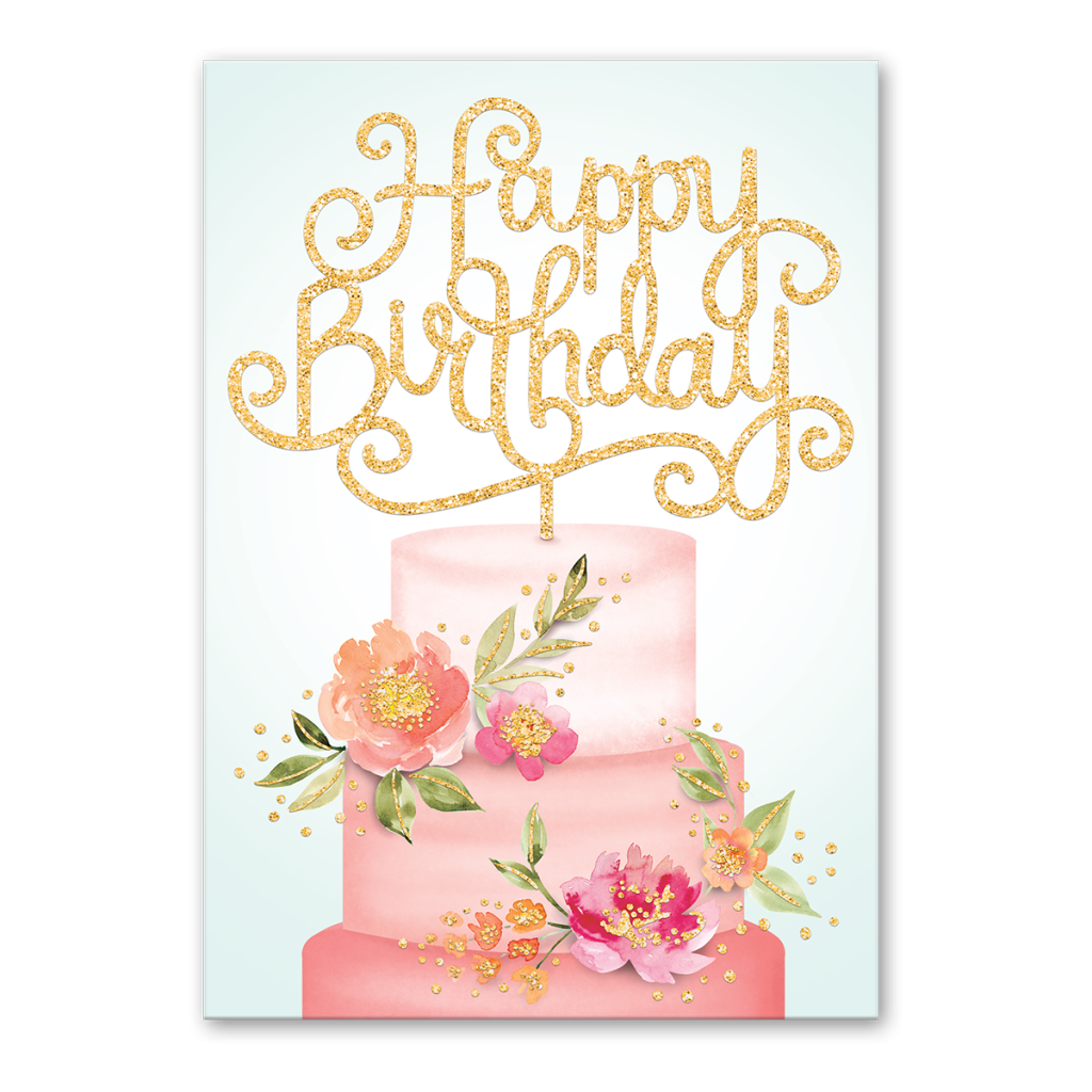 Birthday Cake Topper Greeting Card - Lady Jayne